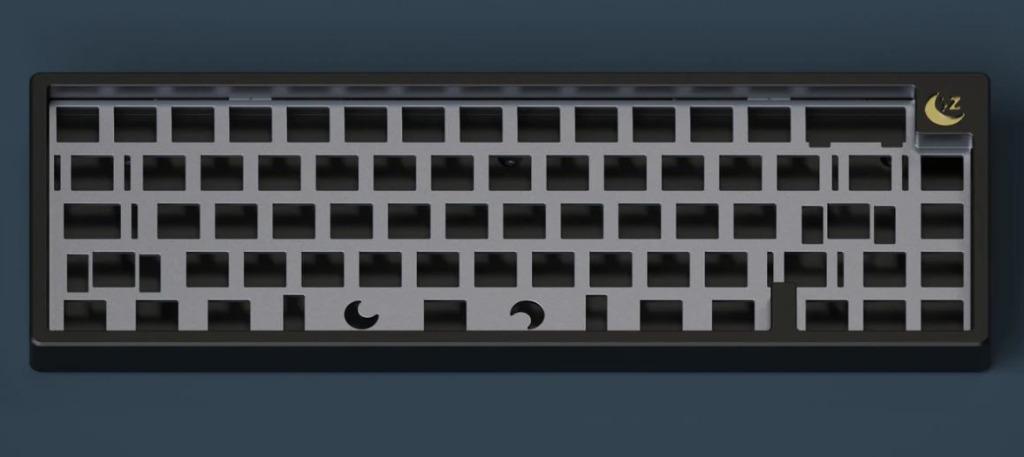 black Nemui 65% top-right blocker custom Mechanical keyboard with no ...