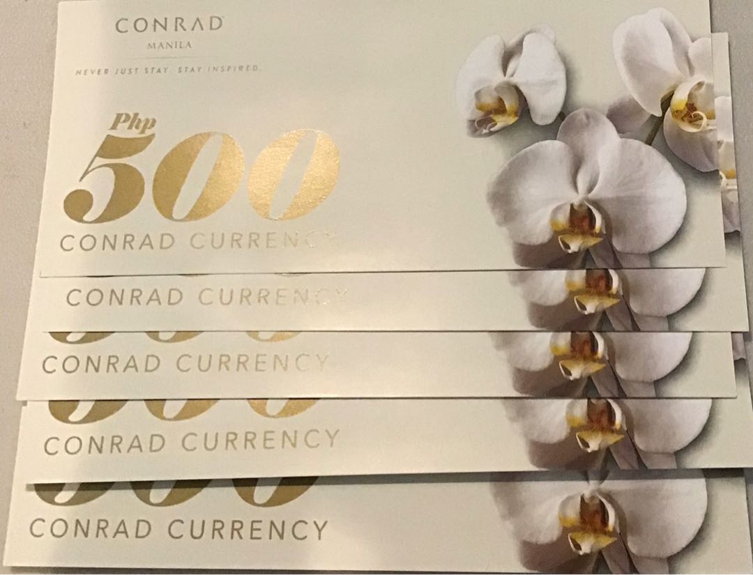 CONRAD MANILA FOOD VOUCHER, Tickets & Vouchers, Vouchers on Carousell