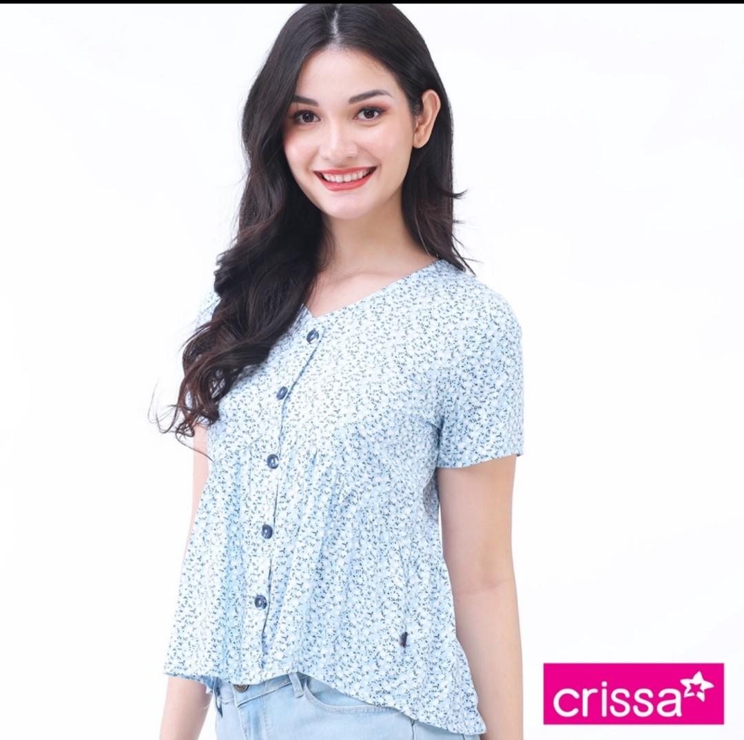 CRISSA BLUE TOP BRAND NEW, Women's Fashion, Tops, Blouses on Carousell