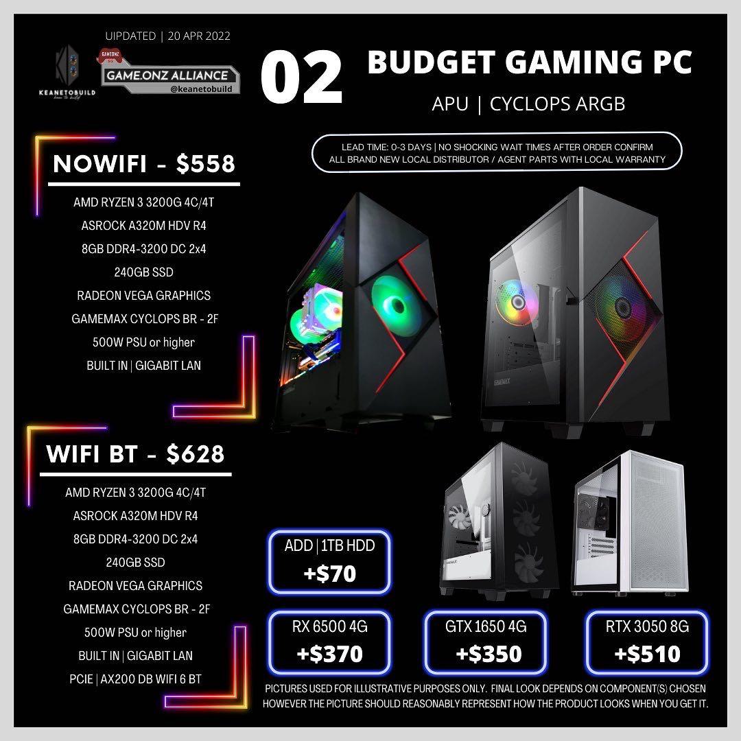 CUSTOM BUDGET GAMING PC SYSTEM RIG VIDEO EDITING DESKTOP LIQUID OPEN ...