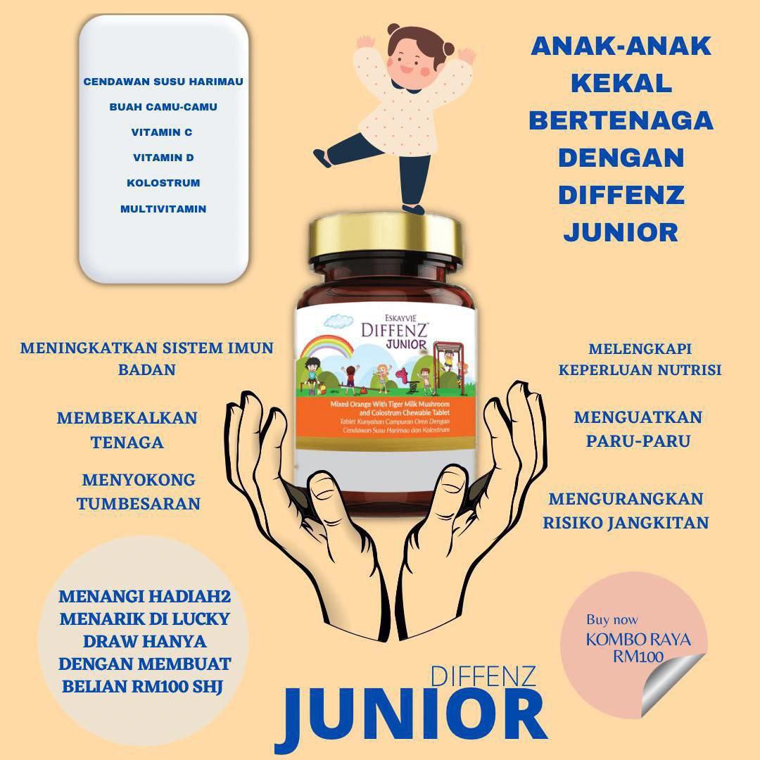 DIFFENZ JUNIOR, Health & Nutrition, Health Supplements, Vitamins & Supplements on Carousell