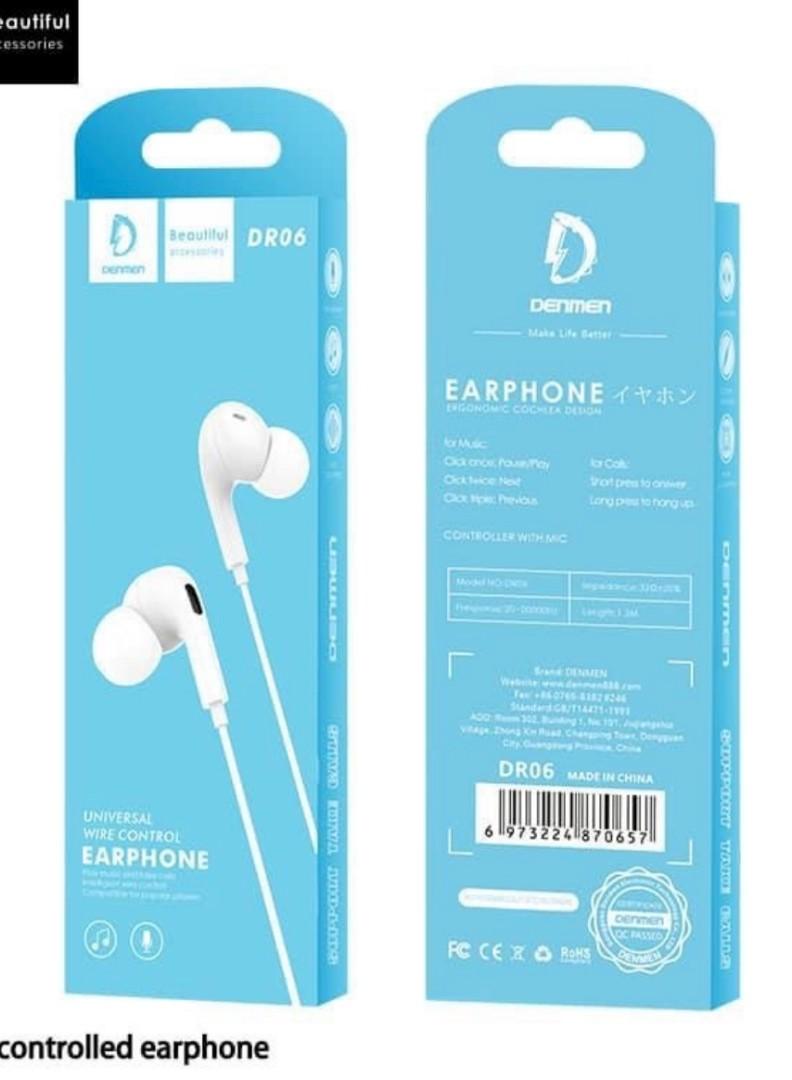 Denmen DR01 DR06 3.5mm in-ear earpiece with mic , Mobile Phones & Gadgets, Mobile & Gadget ...