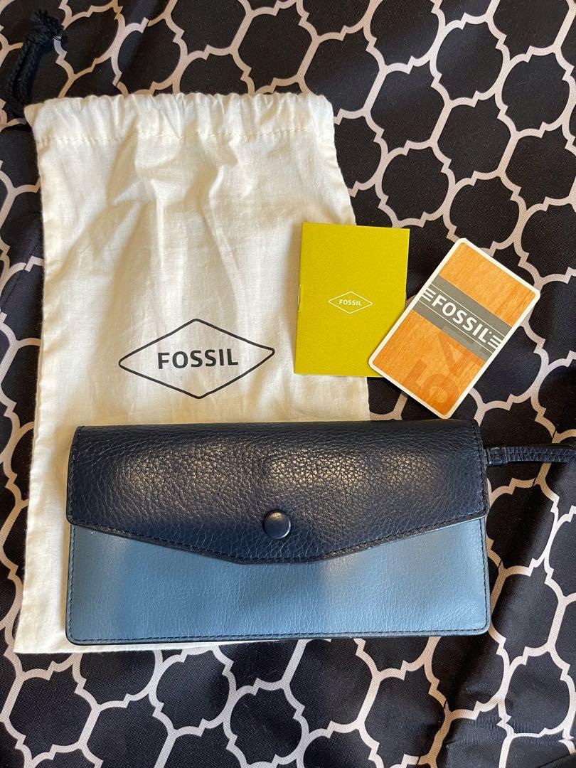 Fossil blue leather long wallet, Women's Fashion, Bags & Wallets ...