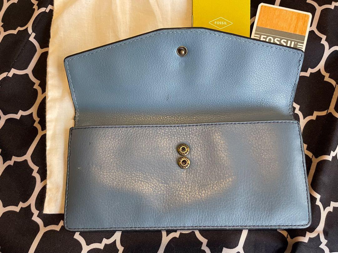 Fossil blue leather long wallet, Women's Fashion, Bags & Wallets ...