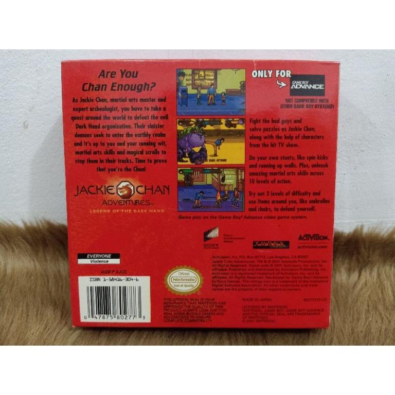 Gameboy Advance GBA Jackie Chan Adventures, Video Gaming, Video Games ...