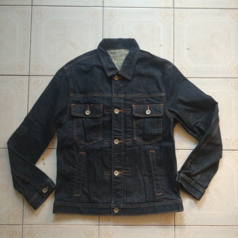 Indigo Spao Denim Jacket XL, Men's Fashion, Coats, Jackets and ...