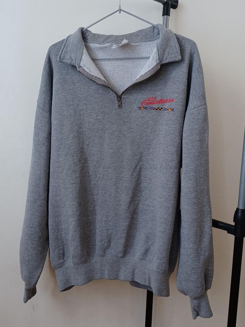 Jerzees half zip, Men's Fashion, Activewear on Carousell