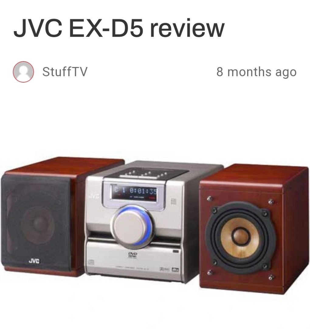 JVC EX-D5 DVD w Wood cone Speakers & SP-PW3000 Subwoofer System, Audio ...