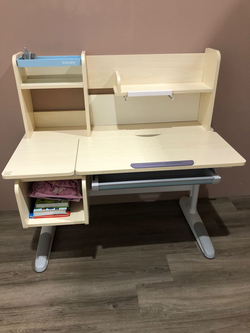 Kids Study Table ergonomic adjustable height, Furniture & Home Living ...