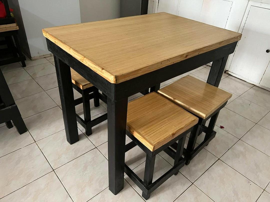 long table with 4 high chair gawang pampanga, Furniture & Home Living ...