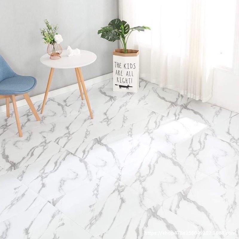 MARBLE VINYL FLOOR STICKER, Furniture & Home Living, Home Decor, Wall ...