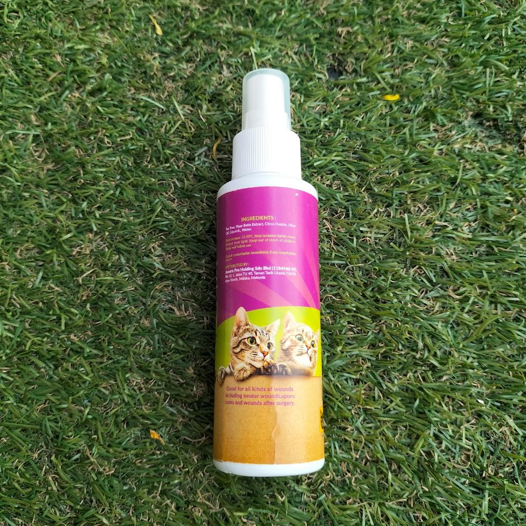 MiraCat Spray for pets (Wound/Ringworm/Maggot/Earmite) All Natural, Pet ...