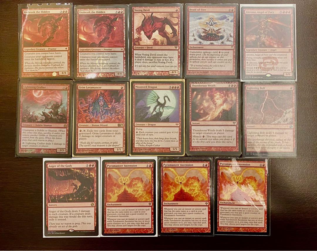 MTG - Red cards, Hobbies & Toys, Toys & Games on Carousell