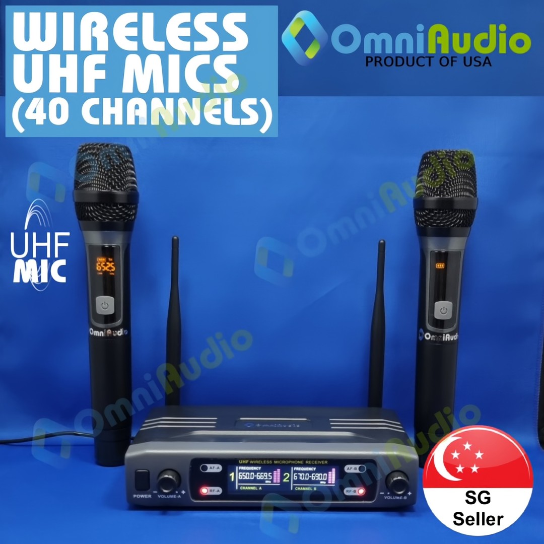 [NEW] 40 SELECTABLE CHANNELS UHF WIRELESS MIC MICROPHONE WITH DIGITAL ...