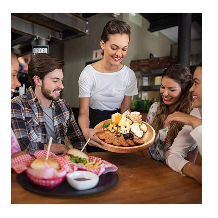 Premium Large Round Cheese Board Set with Slide-Out Cutlery Drawer & 4 ...