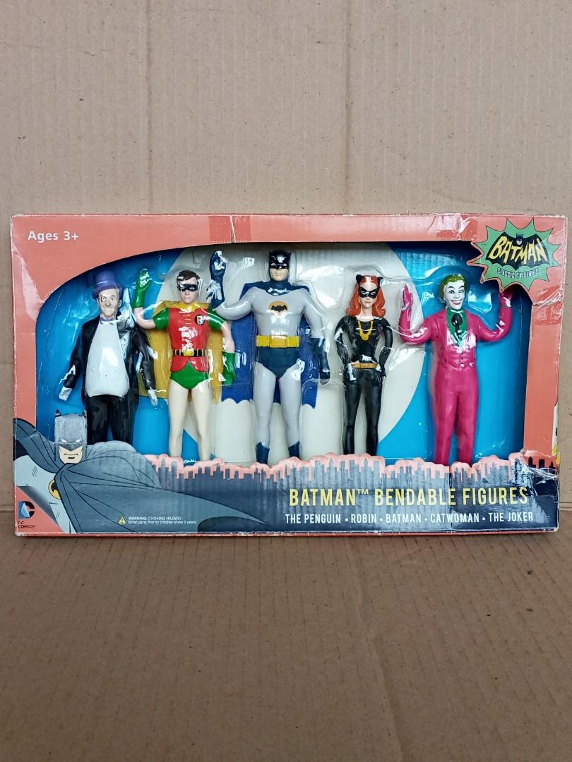 NJ Croce Batman 1966 TV Series Batman Bendable Figures Box Set, Hobbies ...