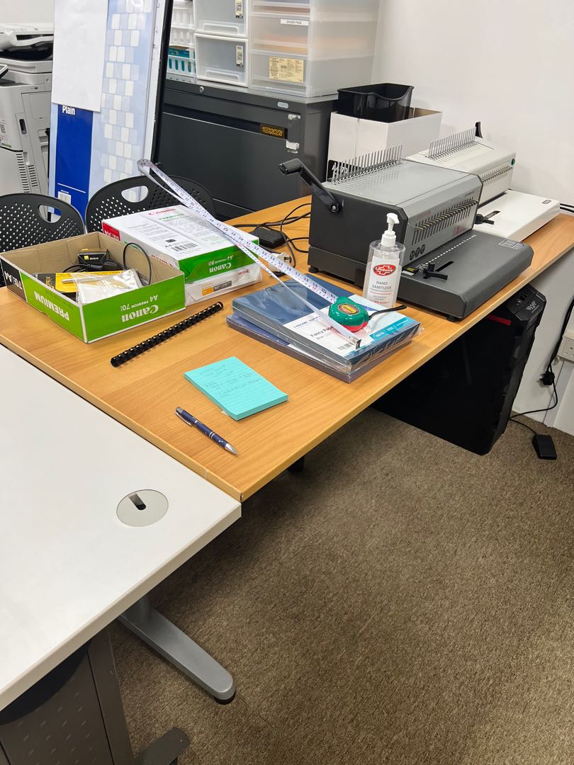 Office table ( heavy duty, sturdy), Furniture & Home Living, Furniture ...