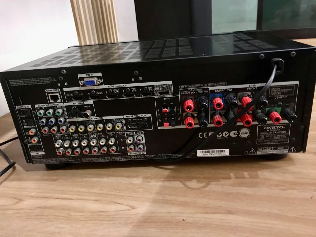 Onkyo TX-NR609 AV Receiver, Audio, Soundbars, Speakers & Amplifiers on ...