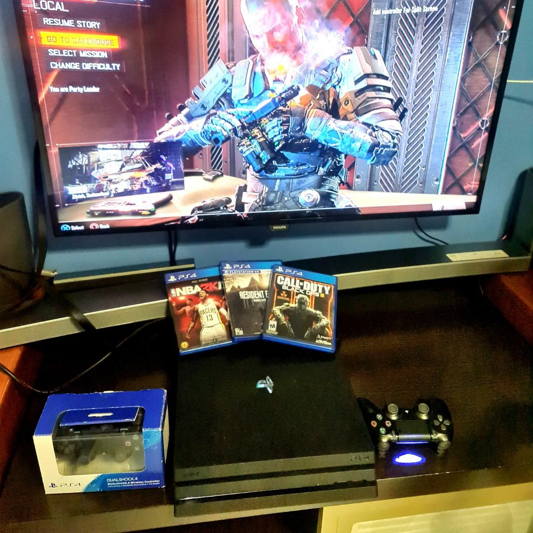 Playstation 4 Pro 1TB, Video Gaming, Video Games, PlayStation on Carousell