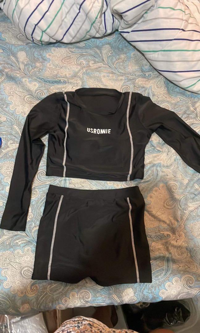 Rash guard crop top terno, Women's Fashion, Swimwear, Rash guard on ...