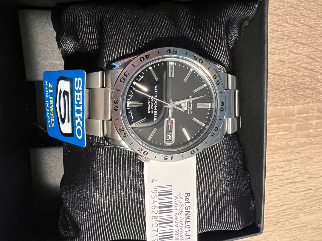 Seiko 5 GMT model SNKE01J1 Automatic stainless steel watch, Luxury ...
