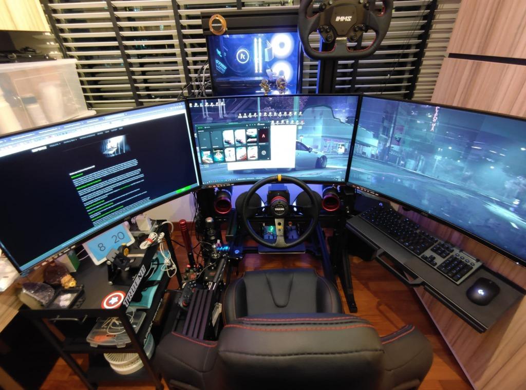 Sim Racing Rig Complete Setup, Video Gaming, Gaming Accessories ...
