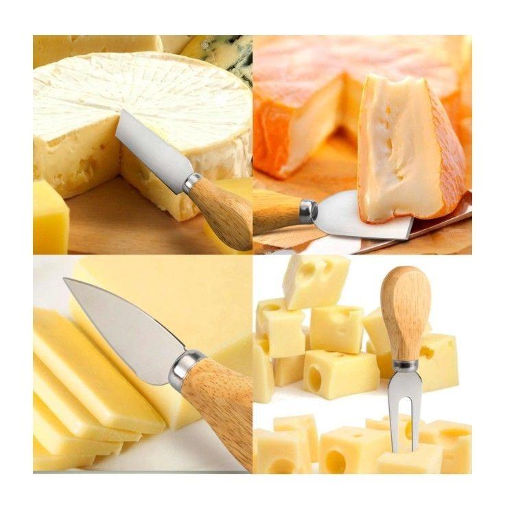 Small Round Cheese Board With Concealed Slide-Out Drawer - 4 Cheese ...