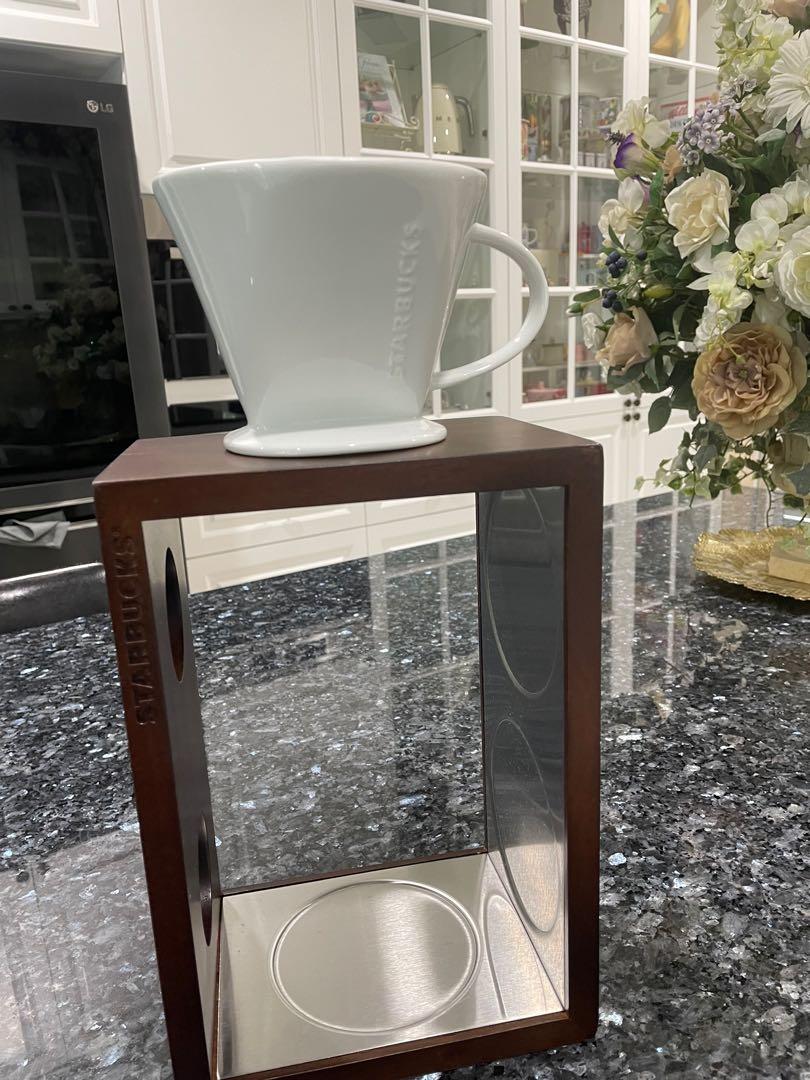 Starbucks Pour over mug with wooden rack, Furniture & Home Living ...