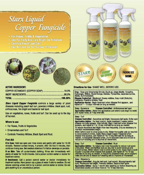 Starx liquid copper fungicide spray 500ml, Furniture & Home Living ...