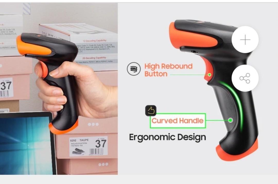 Tera 2D QR Barcode Scanner Wireless Handheld 1D USB Wired Plug and Play ...