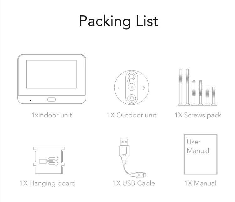 Tuya APP Wifi Door Pinhole Camera Doorbell 4.3” LCD, Furniture & Home ...