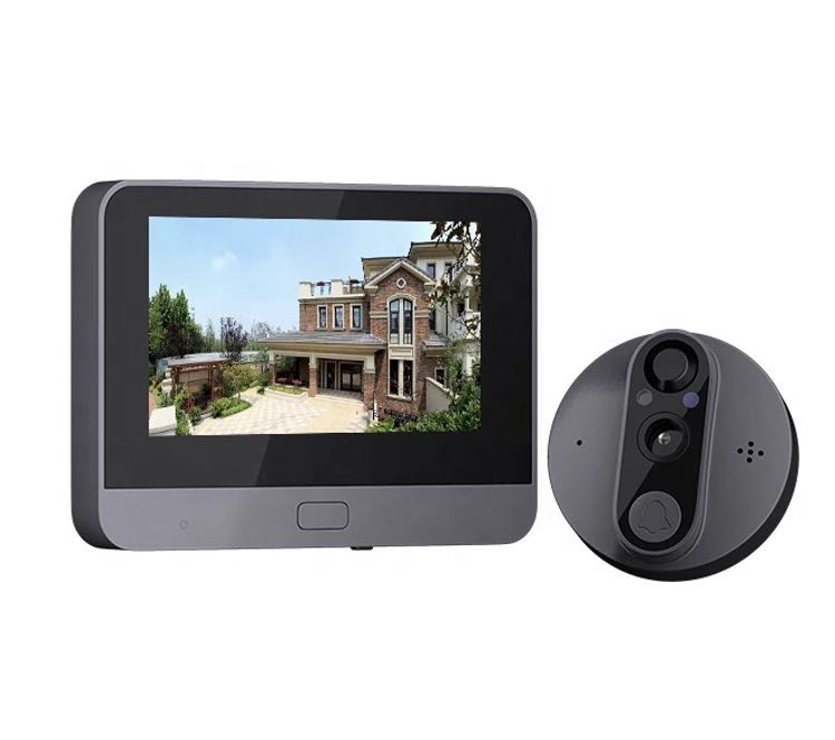 Tuya APP Wifi Door Pinhole Camera Doorbell 4.3” LCD, Furniture & Home ...