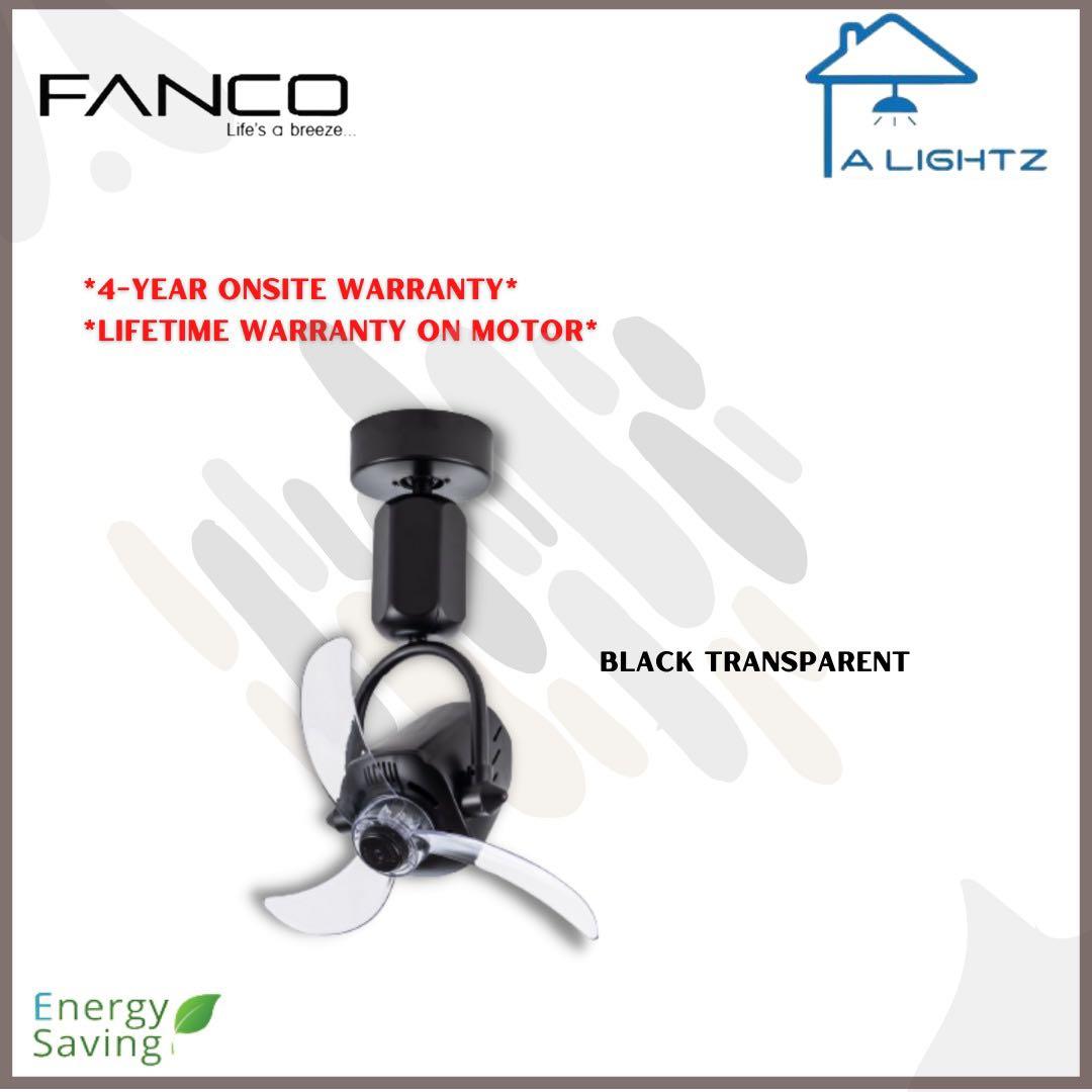 Fanco Vino 18”Corner Ceiling &Wall Fan with Remote Control, Furniture ...