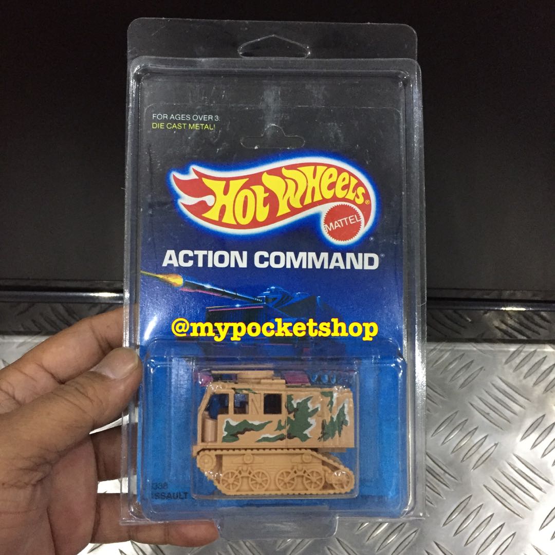 (RESERVED) Vintage Hot Wheels ASSAULT CRAWLER - Desert Tan Camo Combat ...