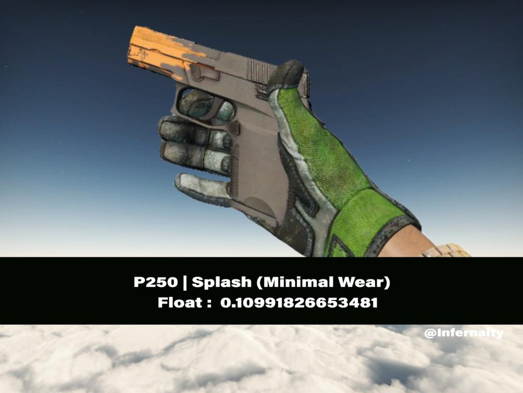 (0.10FV) P250 Splash MW CSGO SKINS KNIVES, Video Gaming, Gaming ...
