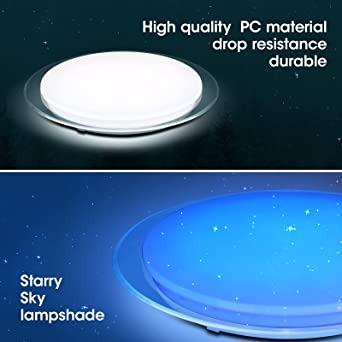 (5 STAR) LED Ceiling Light,25W Modern Round Ceiling Lights with Remote ...