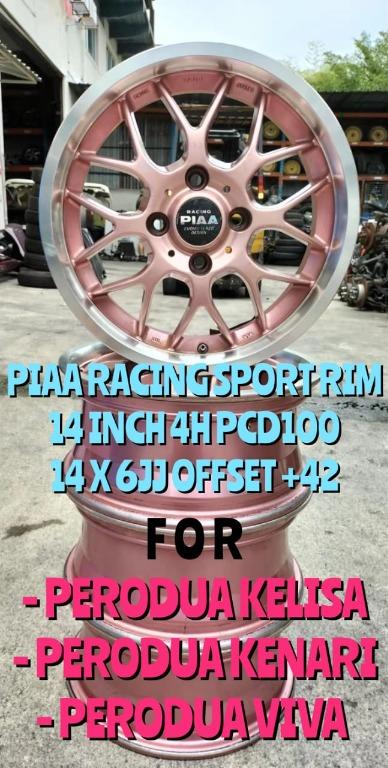 🇯🇵🇯🇵 PIAA Racing Sport Rim 14 Inch 4H PCD100 14 x 6JJ Offset +42 For ...