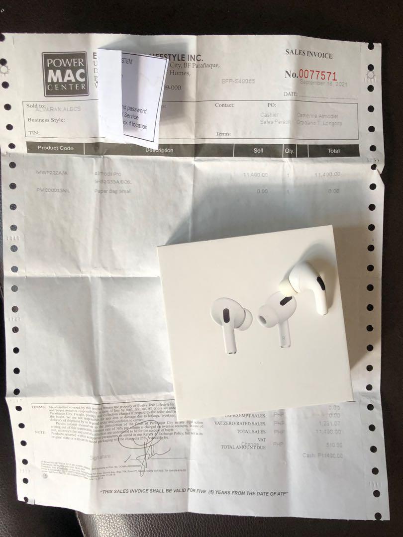 Airpods pro LEFT POD ONLY (with receipt and under warranty), Audio ...