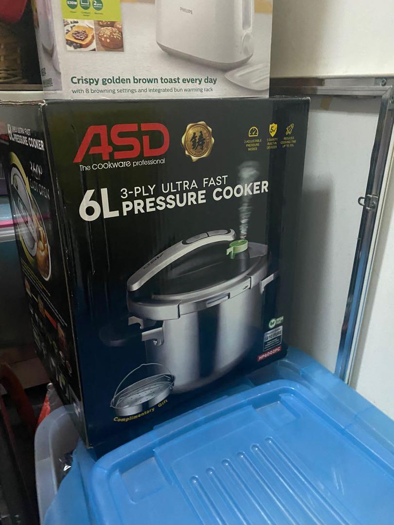 ASD 6L 3 ply ultra fast pressure cooker, TV & Home Appliances, Kitchen ...
