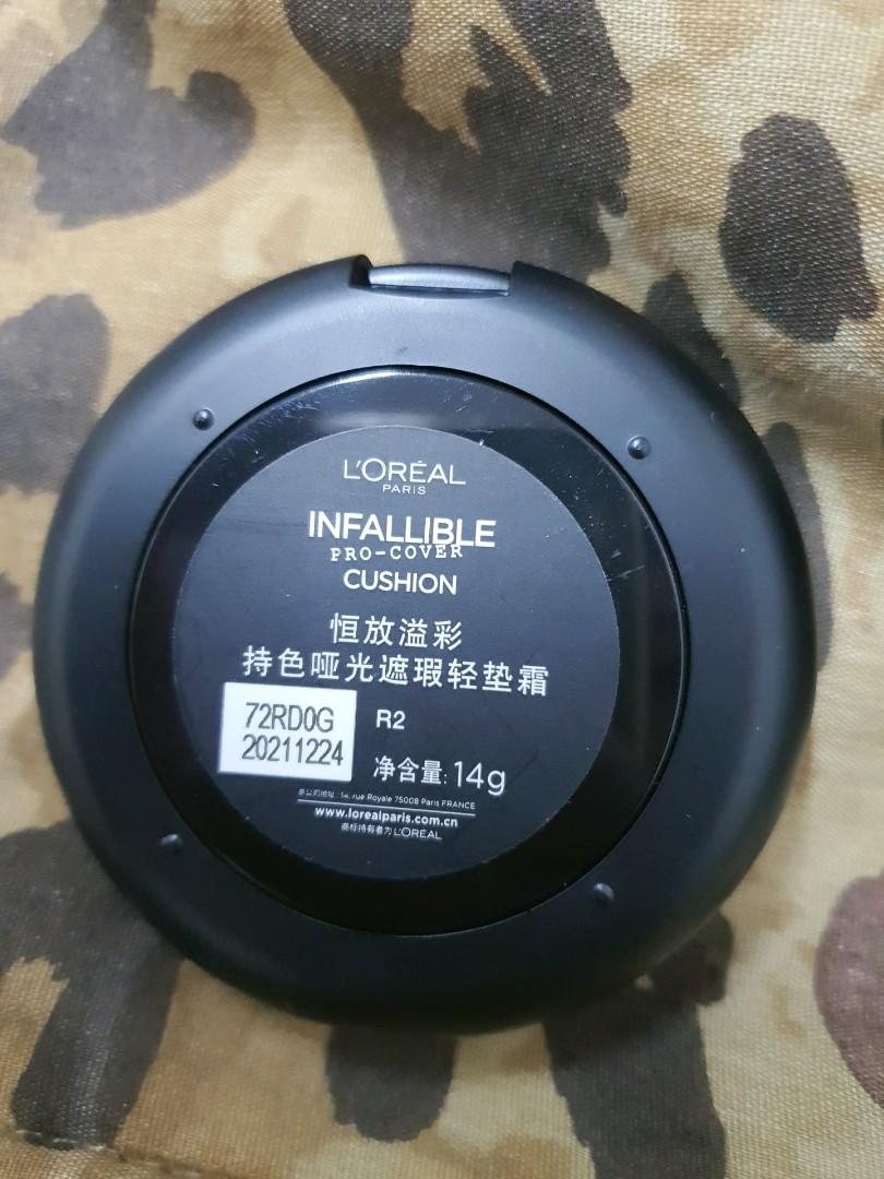 AUTHENTIC Loreal Infallible Pro-Cover Cushion Foundation in R2, Beauty ...