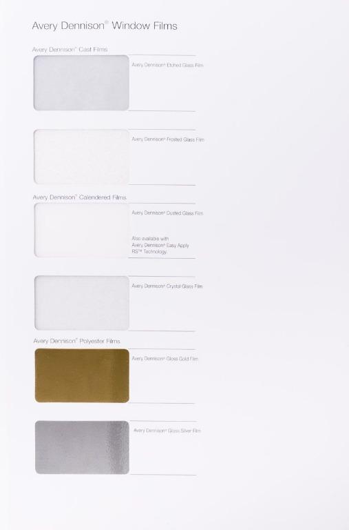 AVERY DENNISON Window Films (Frosted), Commercial & Industrial ...