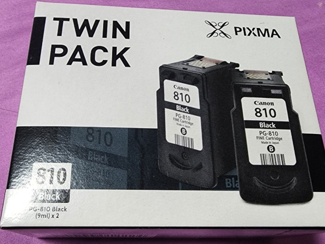 Canon pixma original 810 Twin pack black ink cartridge, Computers ...