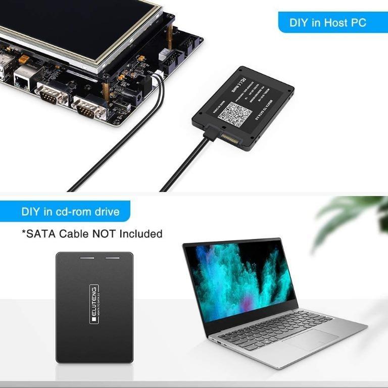 ELUTENG mSATA Caddy mSATA SSD to 2.5" SATA Convertor Adapter SATA III ...