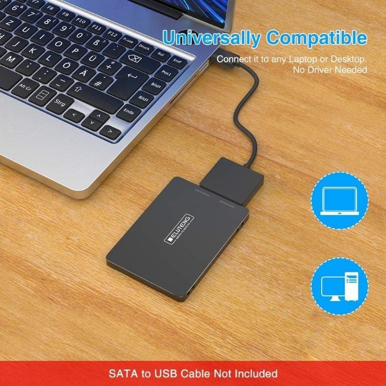 ELUTENG mSATA Caddy mSATA SSD to 2.5" SATA Convertor Adapter SATA III ...