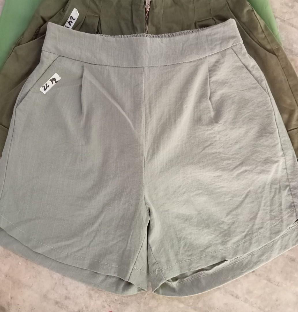 Green shade trouser shorts, Women's Fashion, Bottoms, Shorts on Carousell