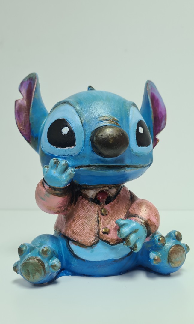 Hand painted Stitch figurines - piggybank/collectables, Hobbies & Toys ...