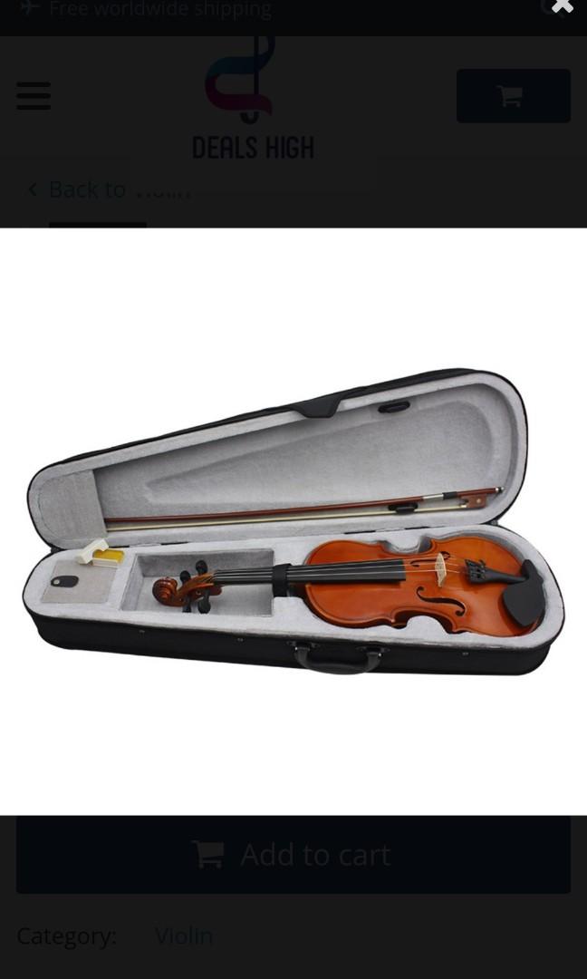 IRIN 4/4 Full Size Natural Acoustic Violin Fiddle Craft Violino With ...