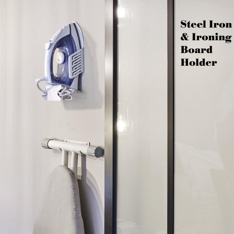 JVD Iron Holder and/or Ironing Board Hanger (ABS/Steel), Furniture ...