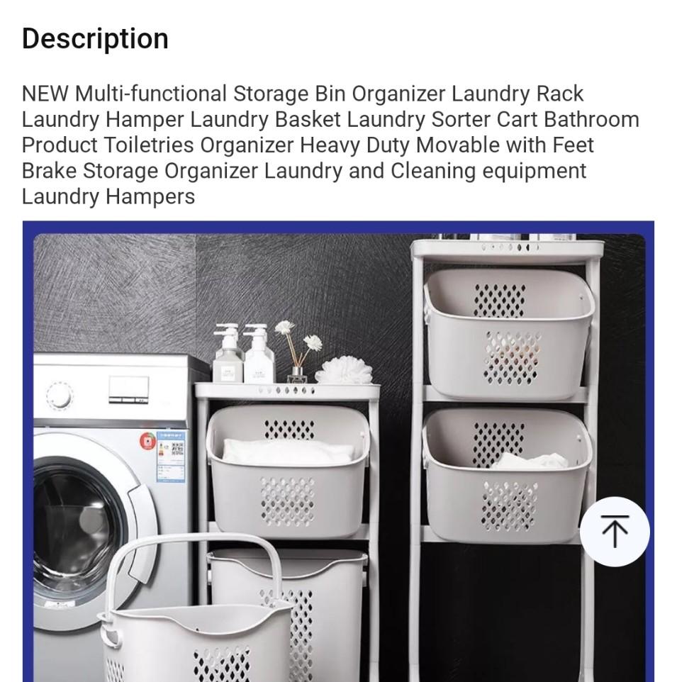 Laundry Organizer Rack, Furniture & Home Living, Bathroom & Kitchen ...
