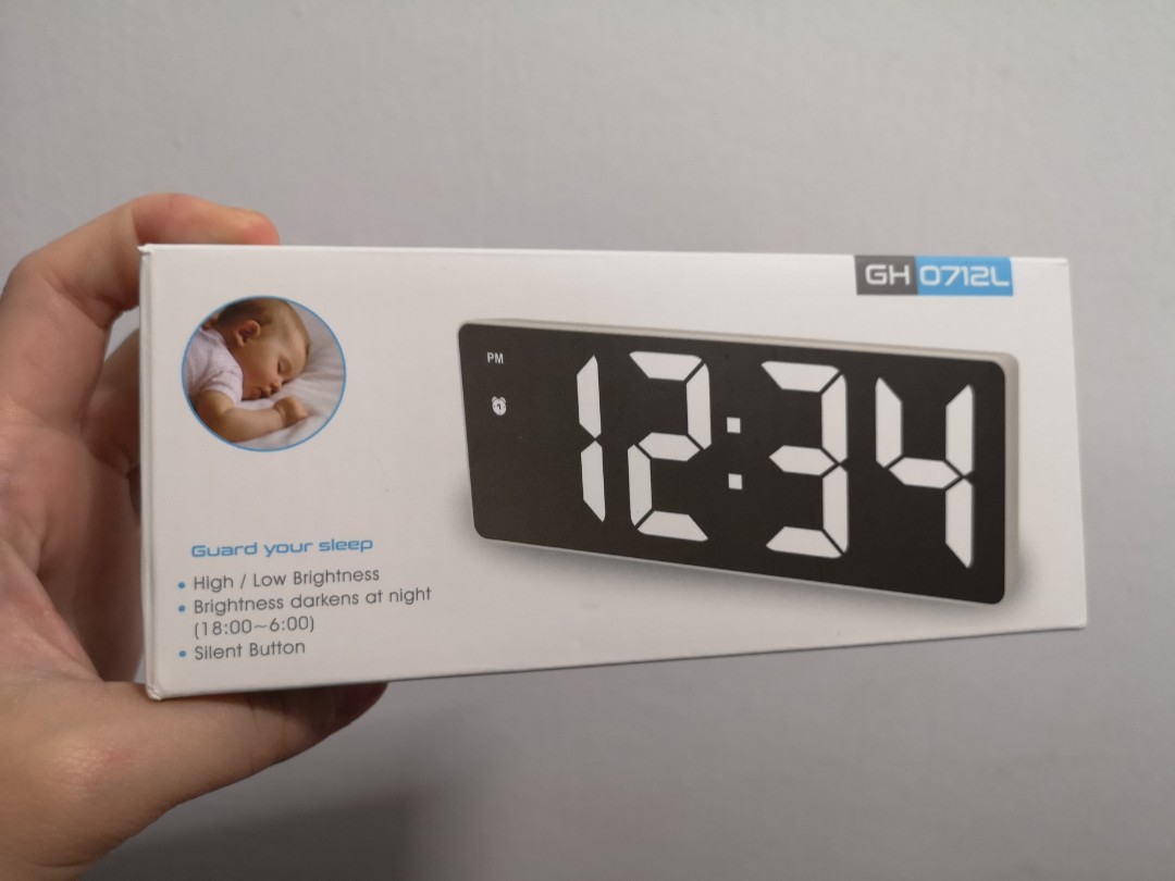 LED digital USB clock, Furniture & Home Living, Home Decor, Clocks on ...